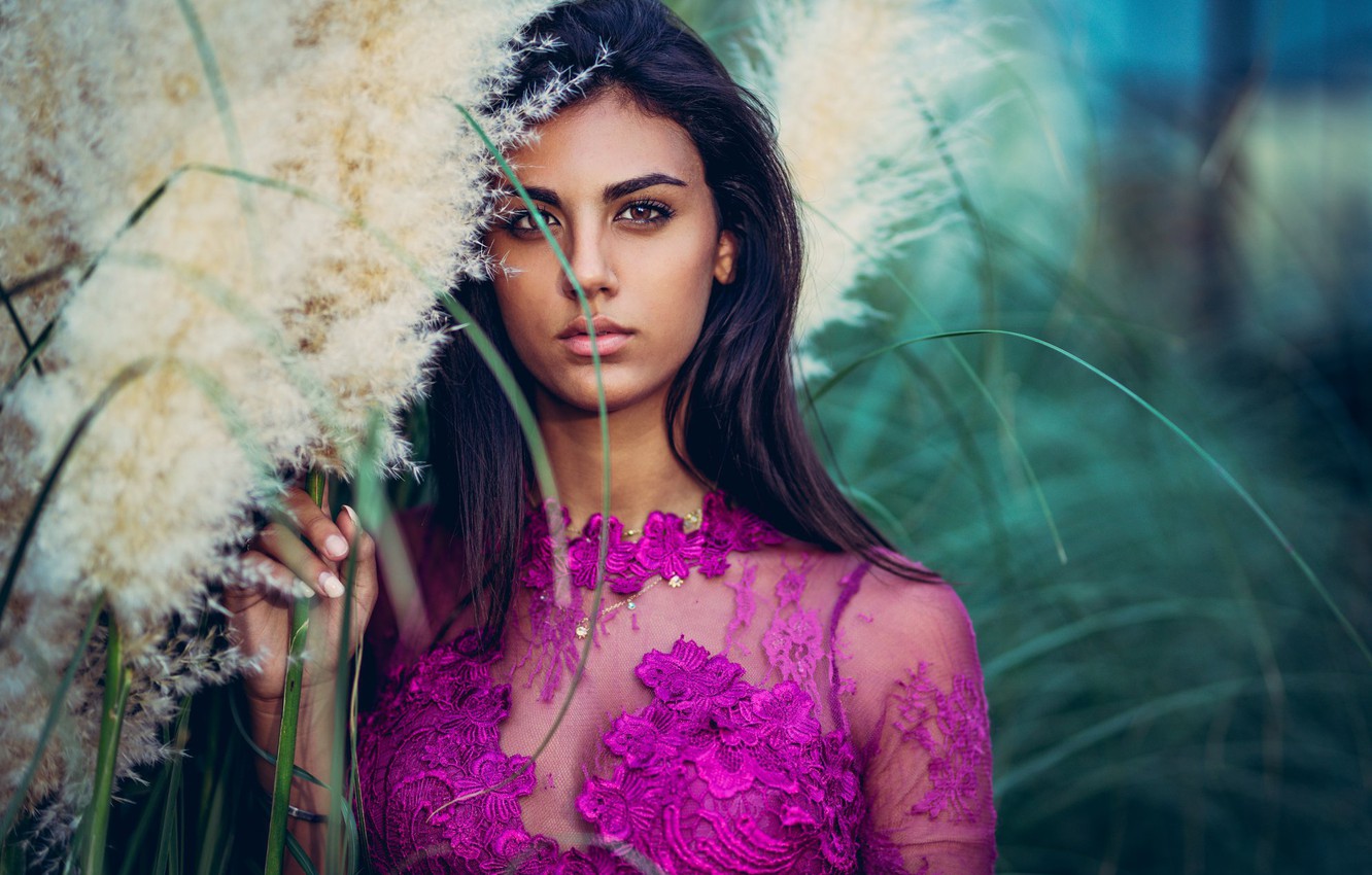 Photo Wallpaper Look Girl Face Portrait Marco Squassina Photo