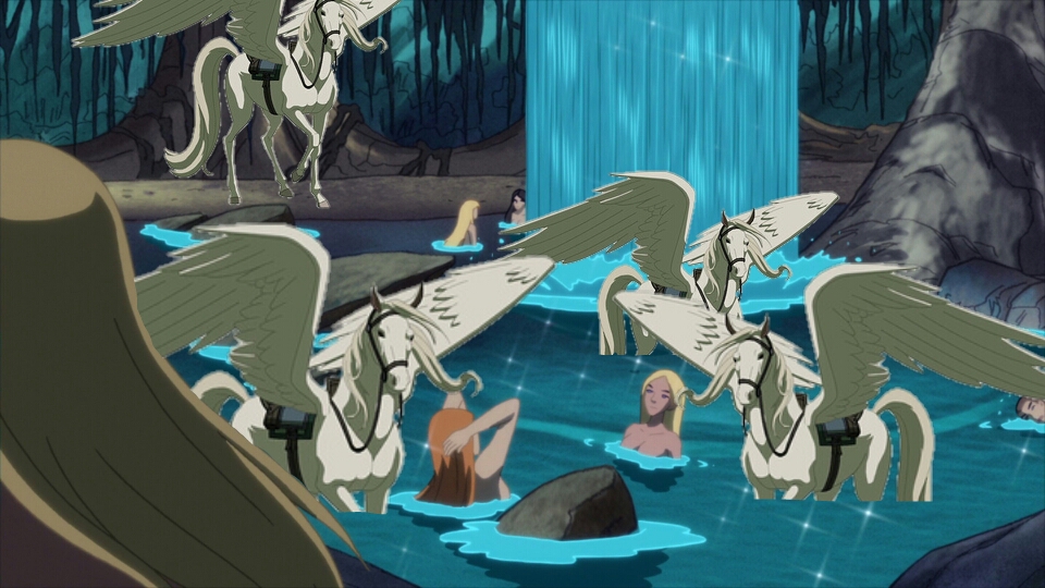 Valkyries Bathing With Their Beautiful White Pegasus - Thor Tales Of ...