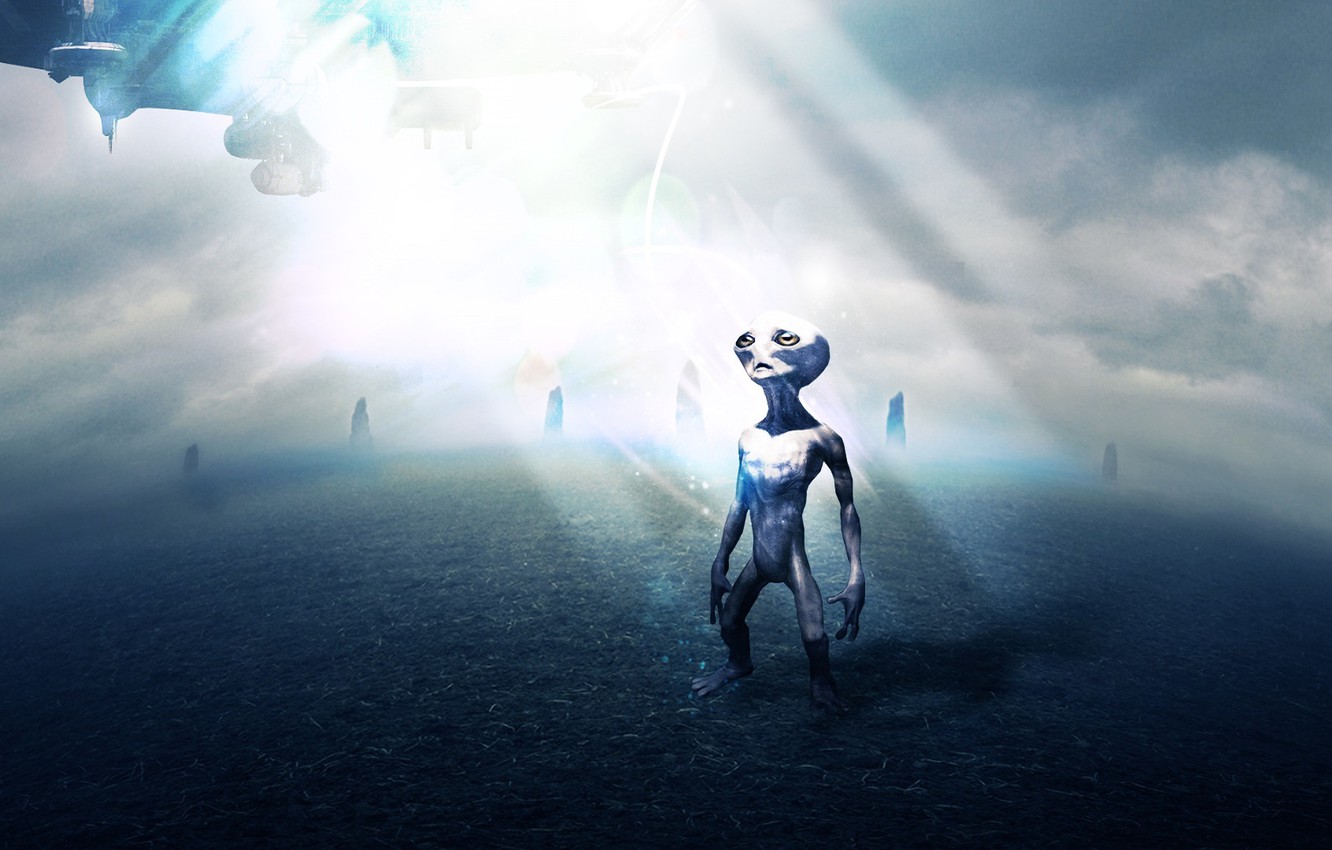 Photo Wallpaper Ship, Alien, Alien, Ufo - Fictional Martian - 1332x850 ...