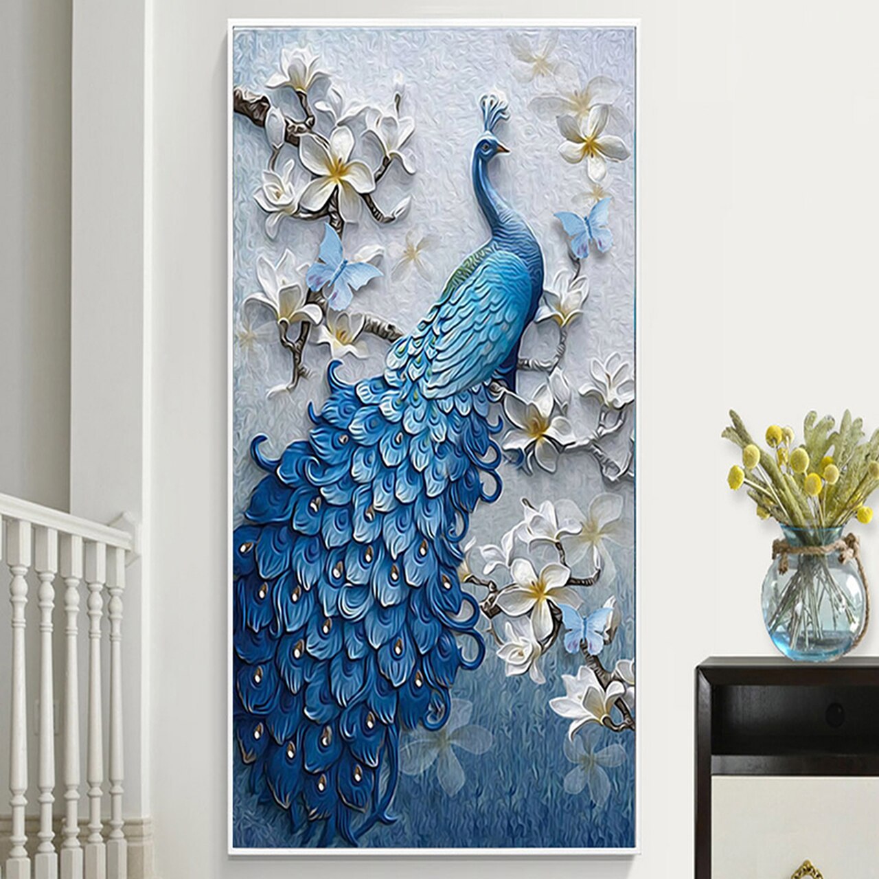 Wall Peacock Mural 1280x1280 Wallpaper