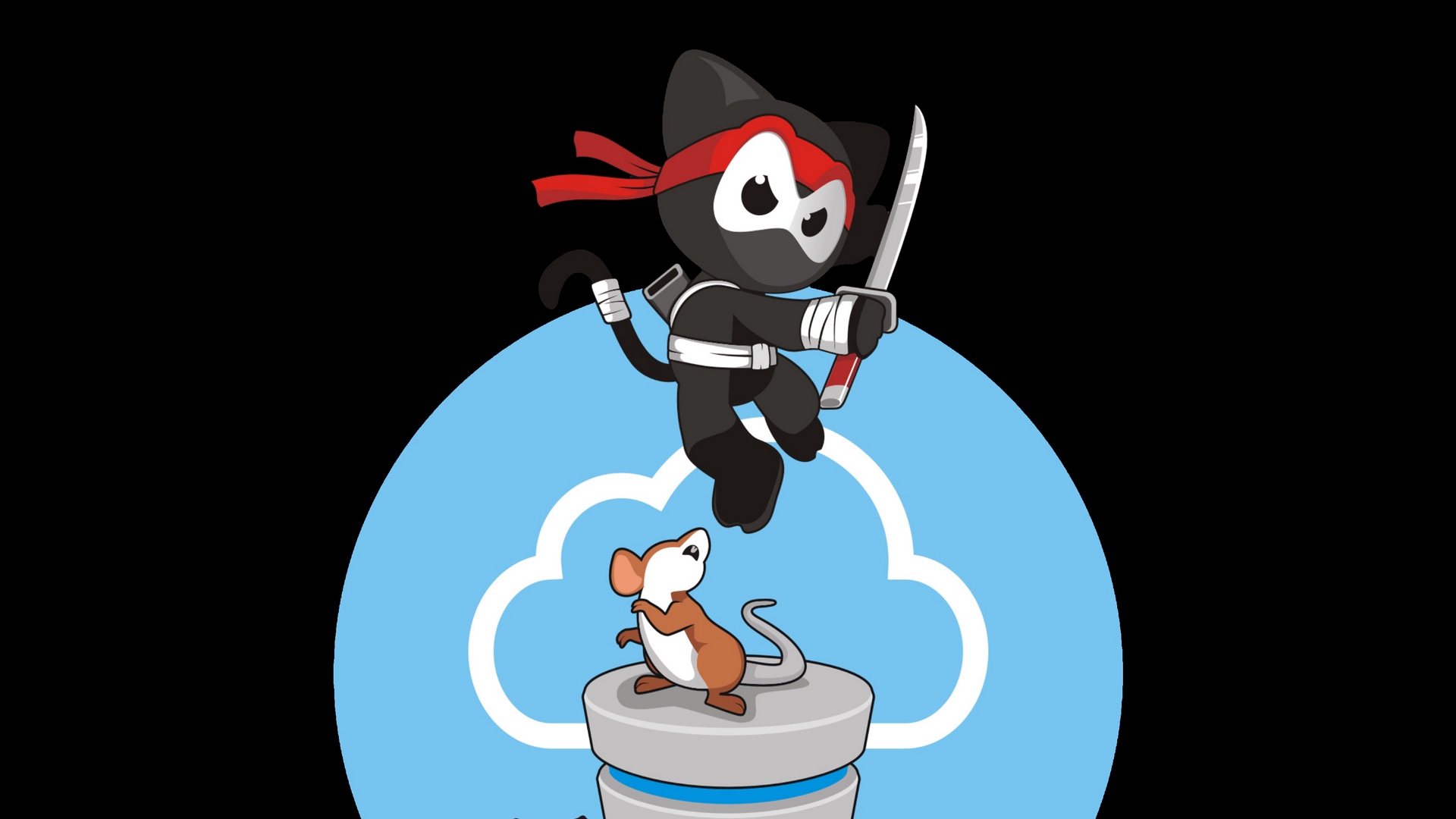 Wallpaper Ninja, Cat, Mouse, Vector - Cat Ninja - 1920x1080 Wallpaper ...