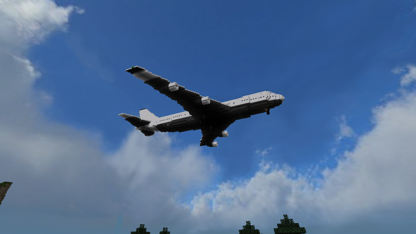 Wallpaper High Quality, P / - Minecraft Plane In The Sky - 1360x768 ...