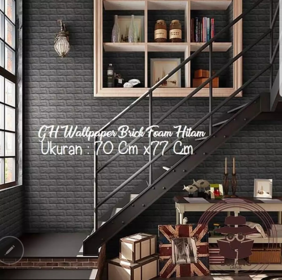 Dinding Batu Bata Hitam - 1080x1073 Wallpaper - teahub.io