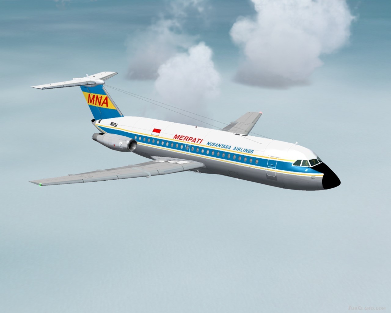 Fs2004 Bac One-eleven 401 Merpati Nusantara Image - Mcdonnell Douglas ...
