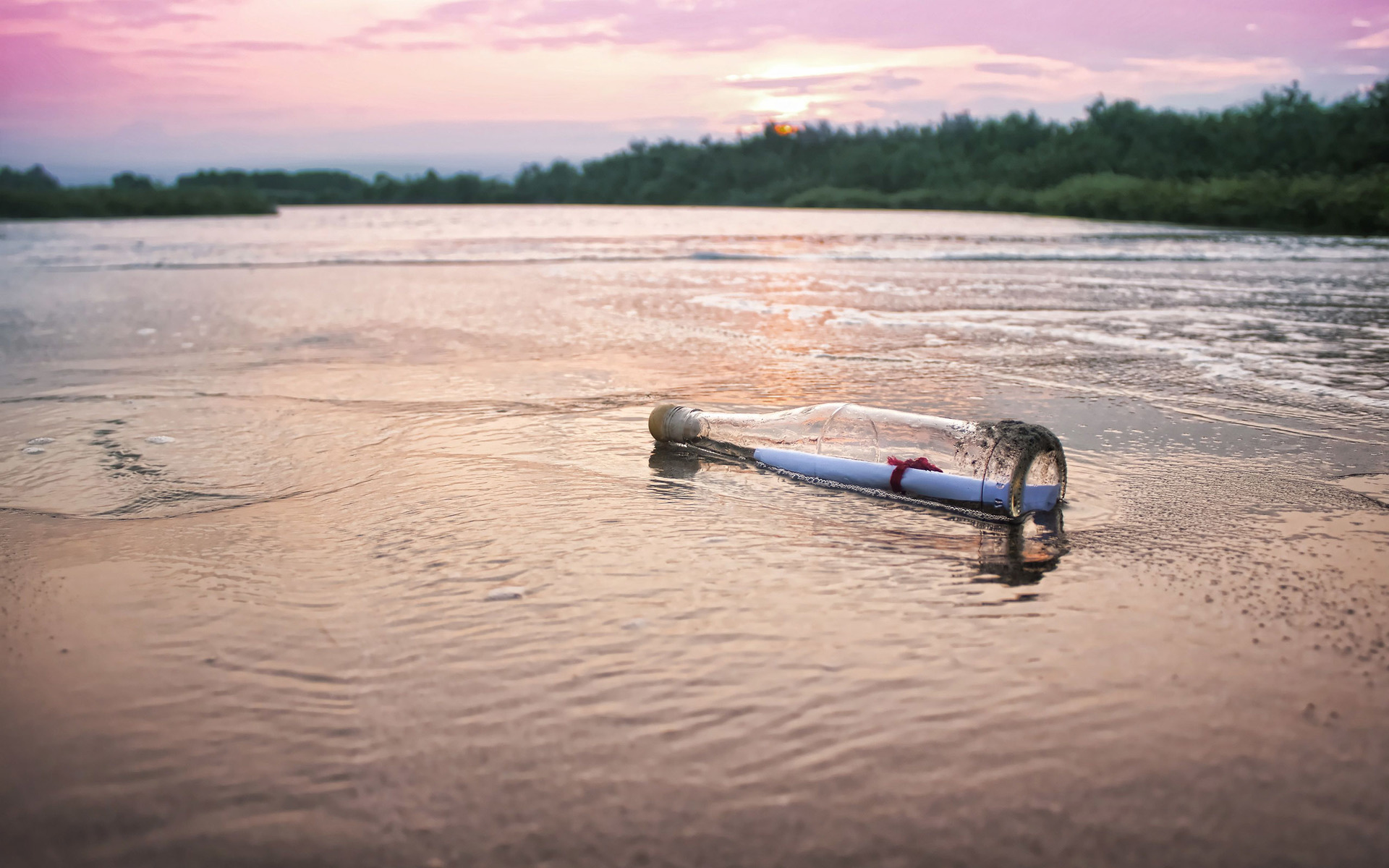 Message In A Bottle River - 1920x1200 Wallpaper - teahub.io
