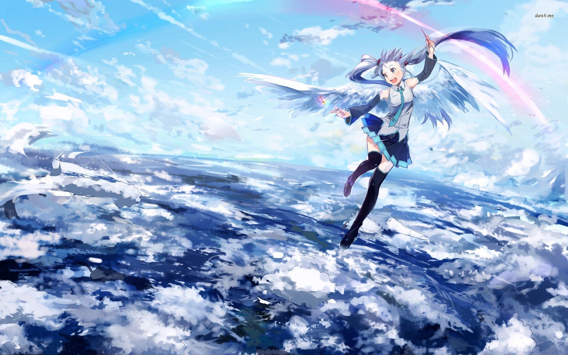 Hatsune Miku Flying - 1920x1200 Wallpaper - teahub.io