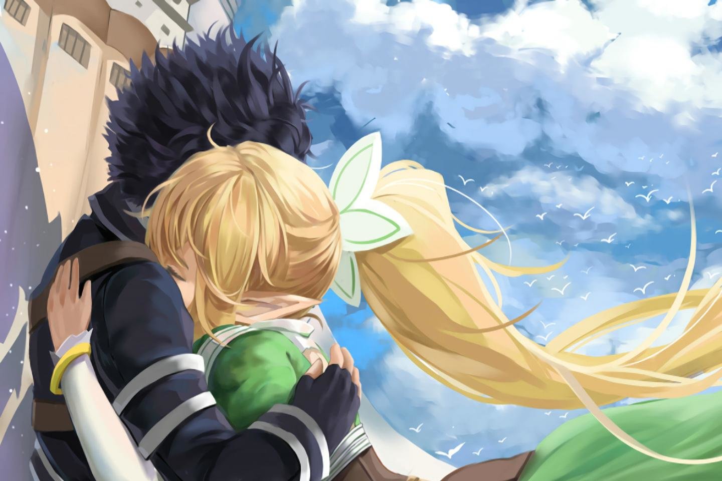 Free Download Sword Art Online Background Id - Kirito Leafa - 1440x960 ...