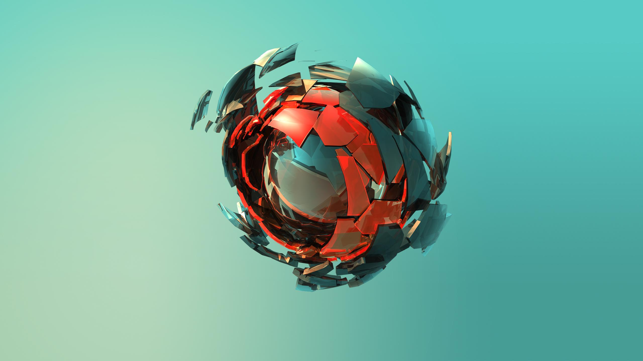 Shattered Ball Wallpaper - 2560x1440 Wallpaper - teahub.io