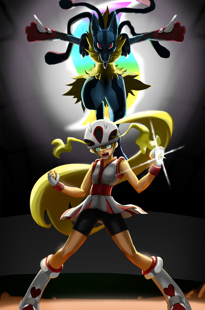 Ash Ketchum Cartoon - Korrina Mega Lucario - 714x1080 Wallpaper - teahub.io