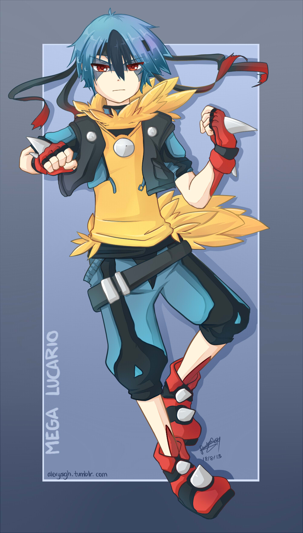Mega Lucario As Human - 1000x1761 Wallpaper - teahub.io