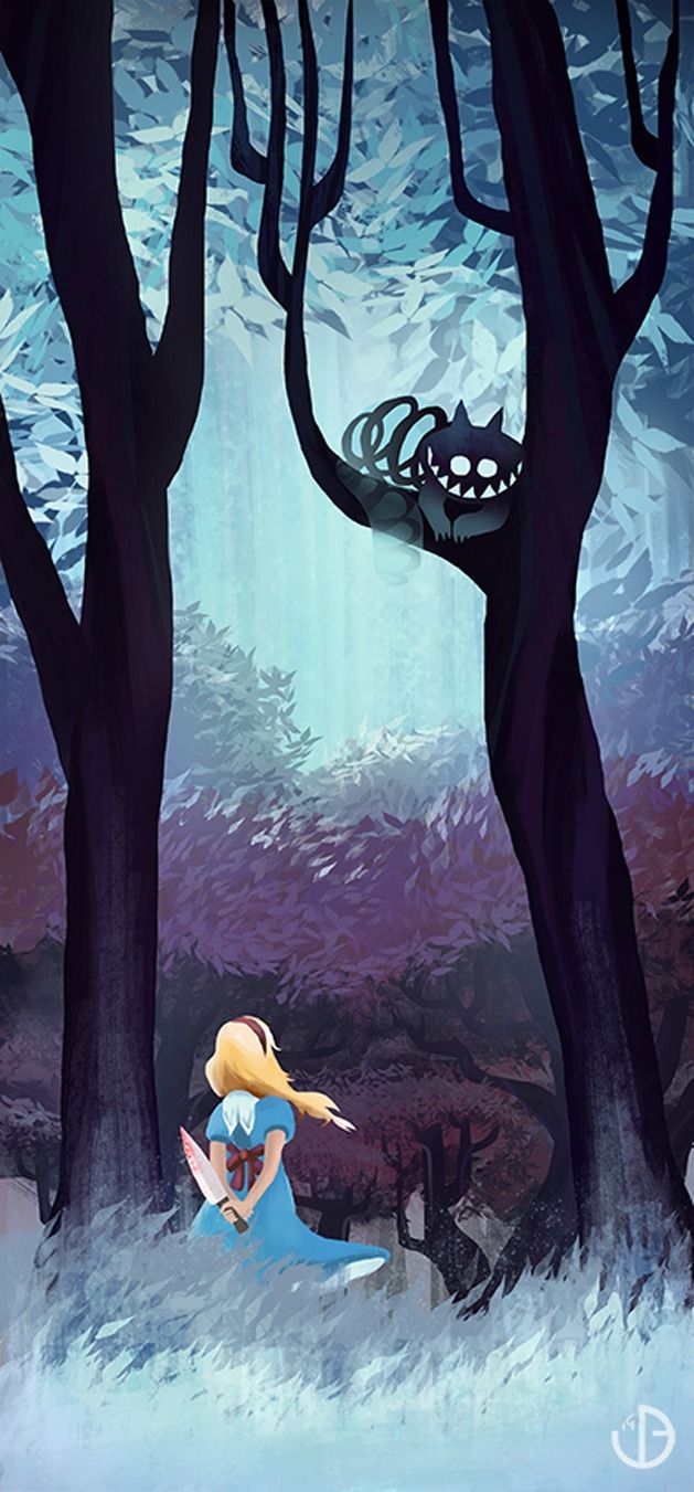 Alice In Wonderland Forest - 629x1351 Wallpaper - teahub.io