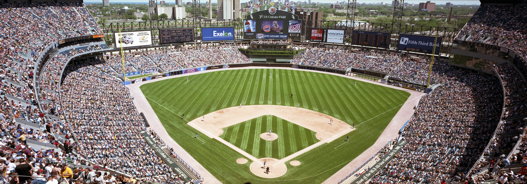 Free Wallpaper Chicago White Sox Vs Chicago Cubs Panorama - U.s. Cellular Field - 1800x630 ...