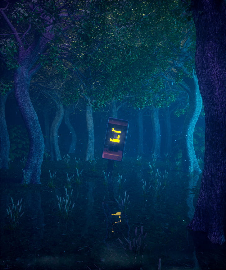 Surreal, Cinema 4d, Forest, Hd Wallpaper - 728x868 Wallpaper - teahub.io