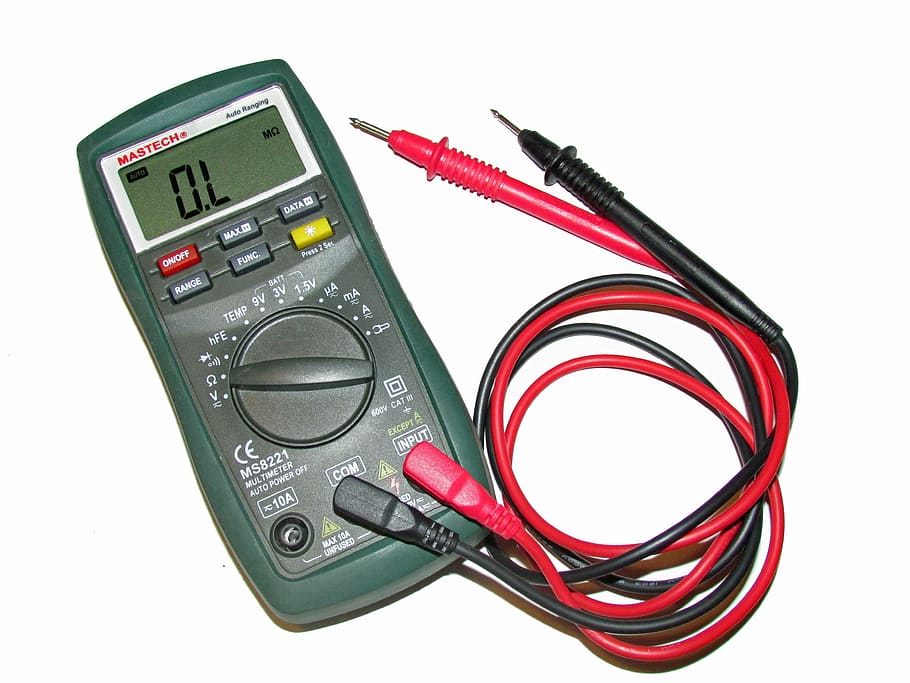 Green And Red Digital Multimeter Reading At 0, Ohm, - 910x683 Wallpaper ...