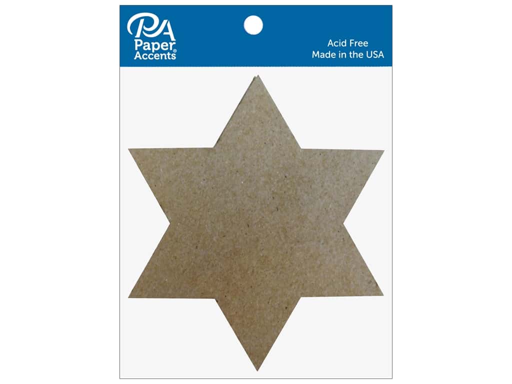 Paper Accents Chipboard Shape Star Of David 8 Pc - Star Of David Paper ...