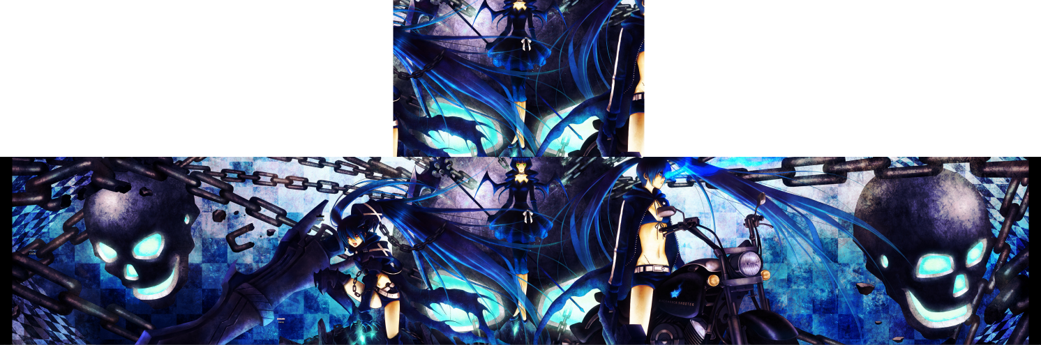 Blue Dual Monitor Background - 1492x495 Wallpaper - teahub.io