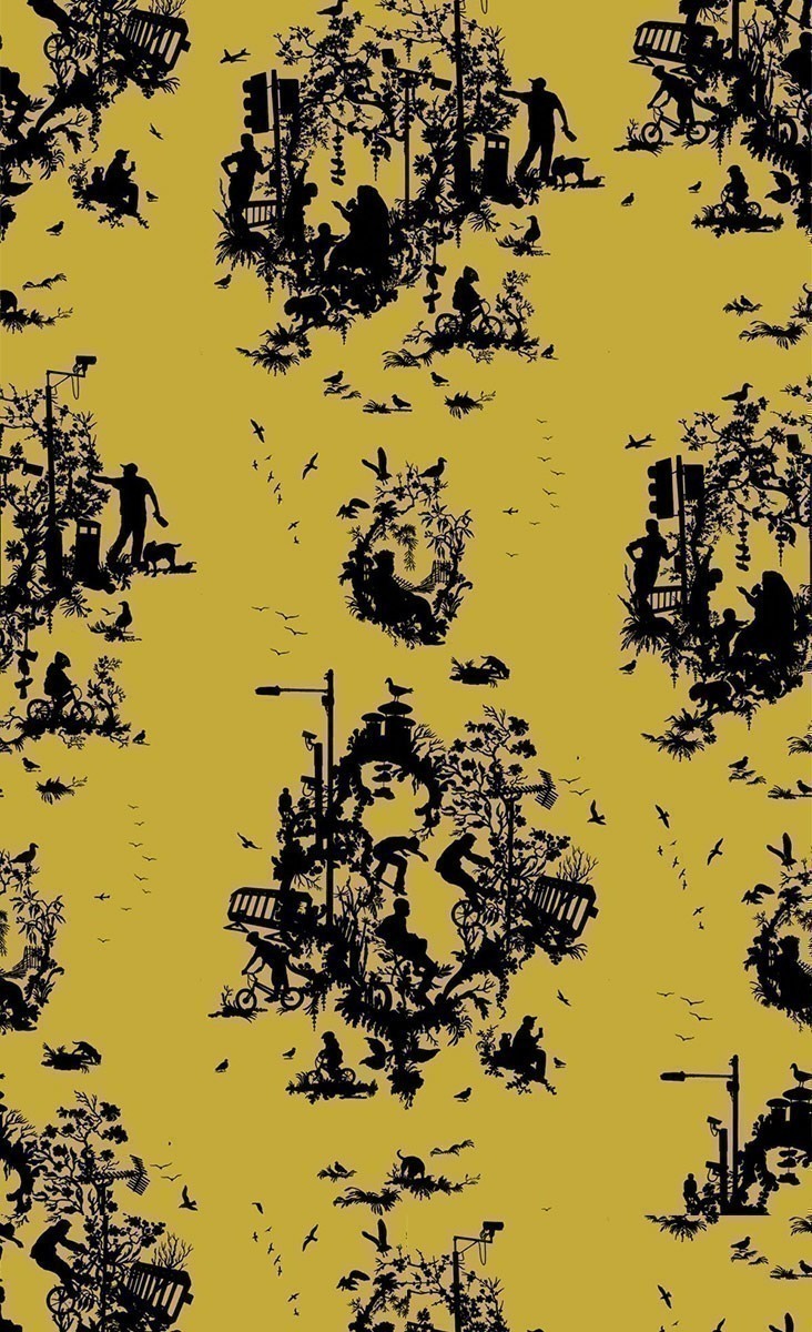 Decouper 3 Wallpaper Timorous Beasties Black/gold Tb/dtoil3/4000/01 ...