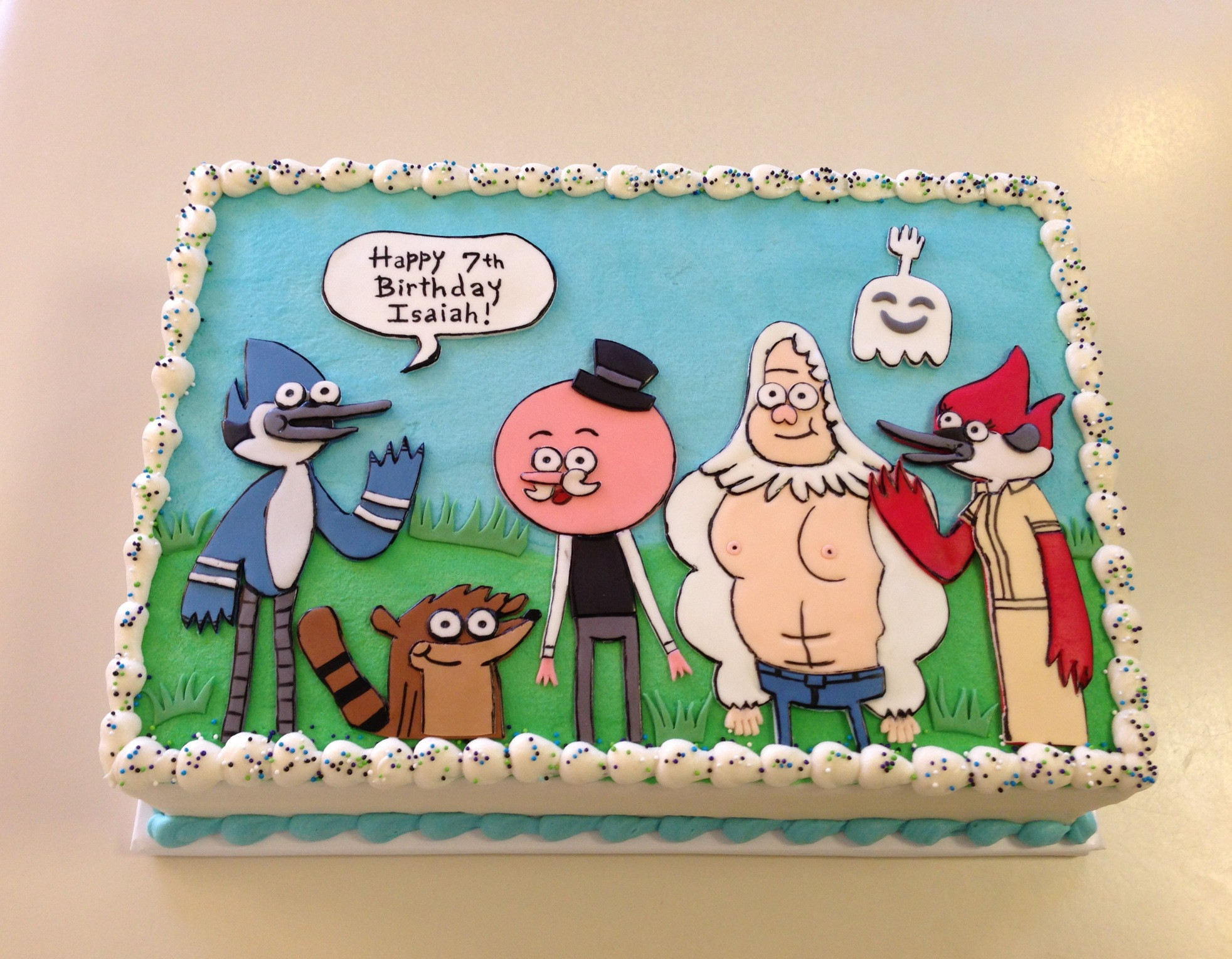 The Regular Show 1/4 Sheet Cake - Regular Show Cake - 1964x1528 ...