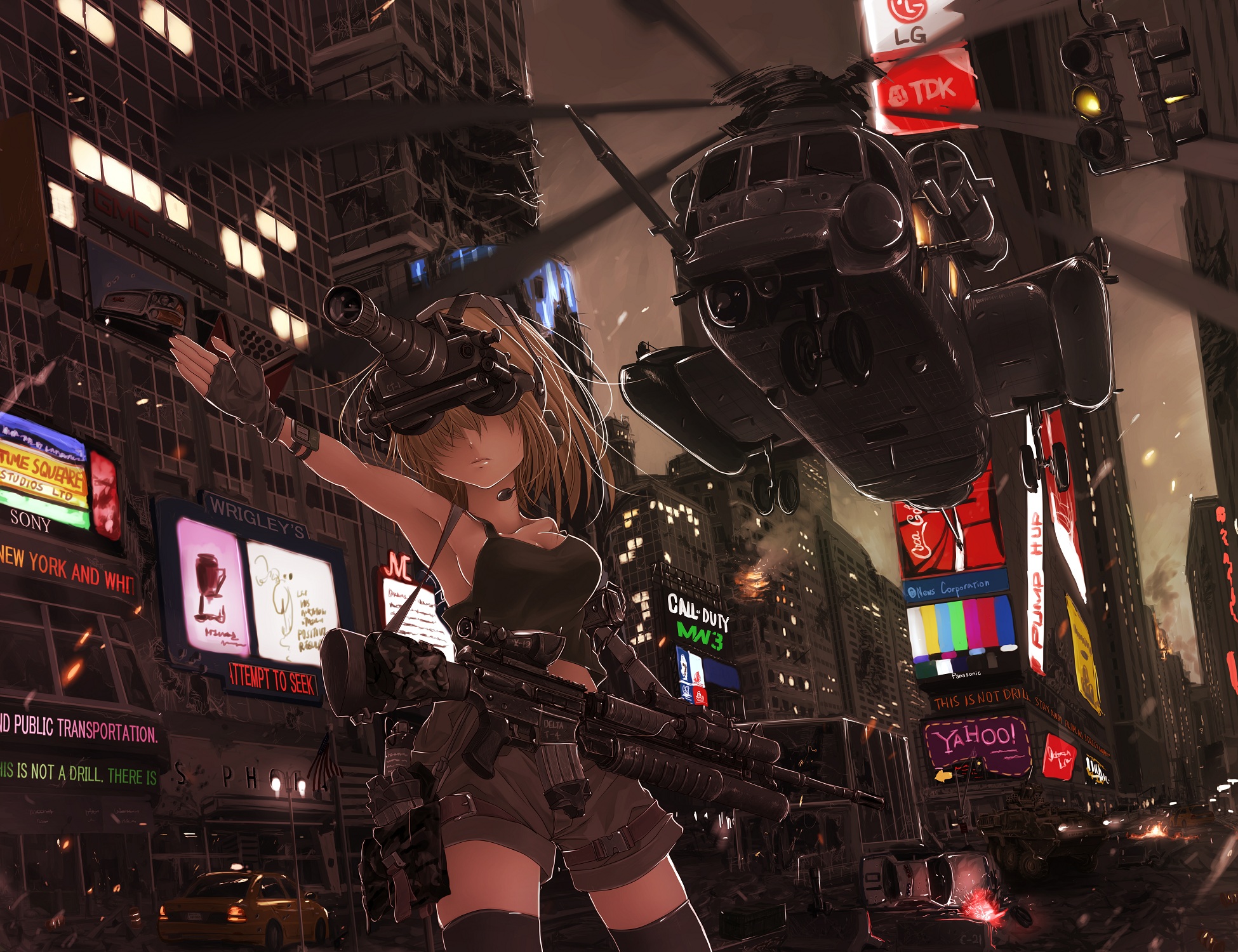 Wallpaper Of The Week - Anime Girl Call Of Duty - 1950x1500 Wallpaper ...