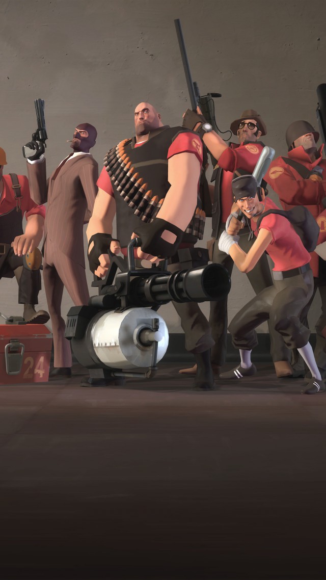 Team Fortress 2 Class Lineup - 640x1138 Wallpaper - teahub.io