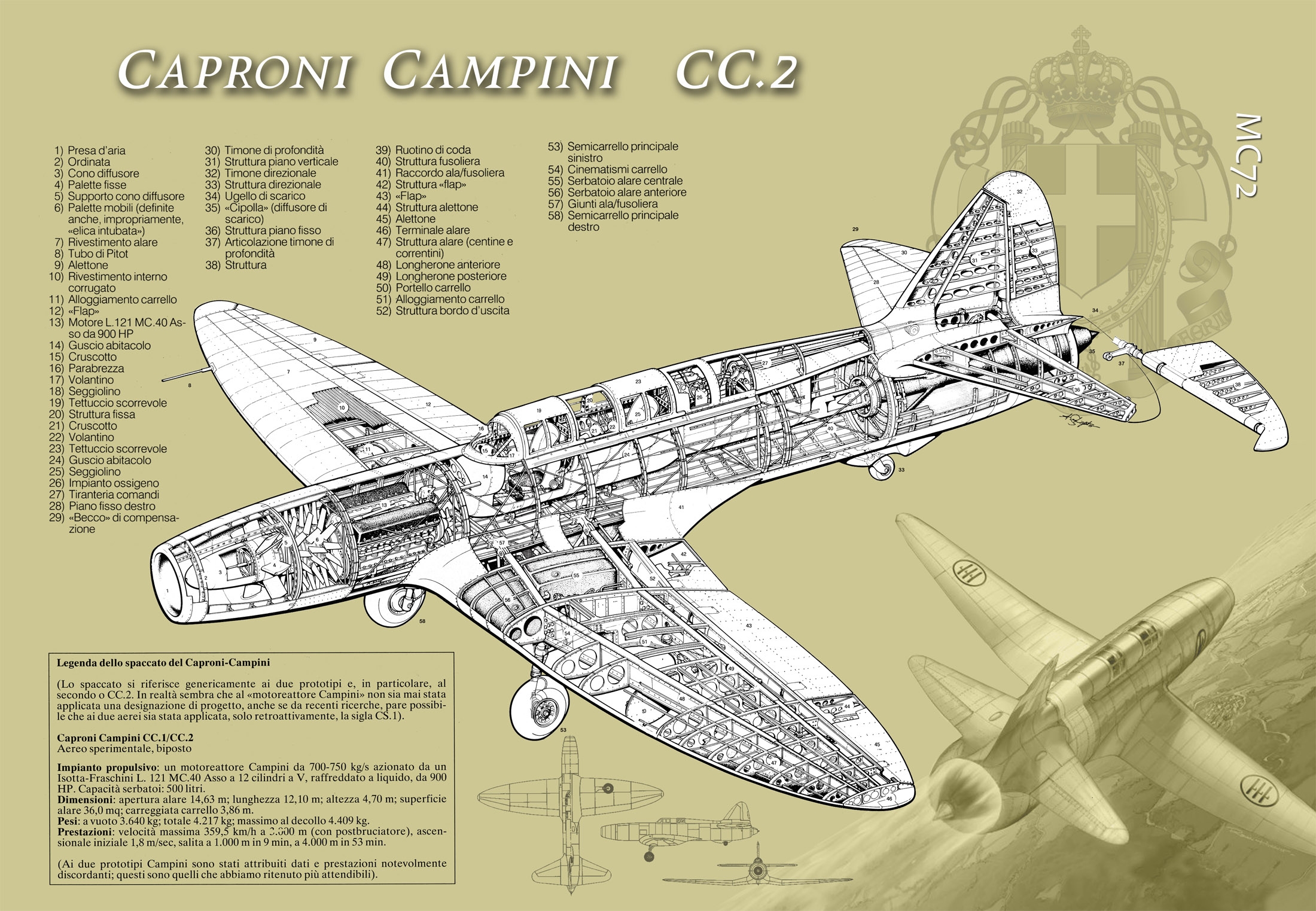 Caproni Campini N 1 - 2200x1523 Wallpaper - teahub.io