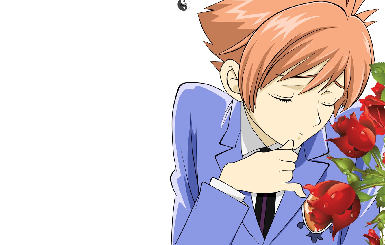 Photo Wallpaper Roses, Guy, Host Club Ouran High School, - Клуб ...