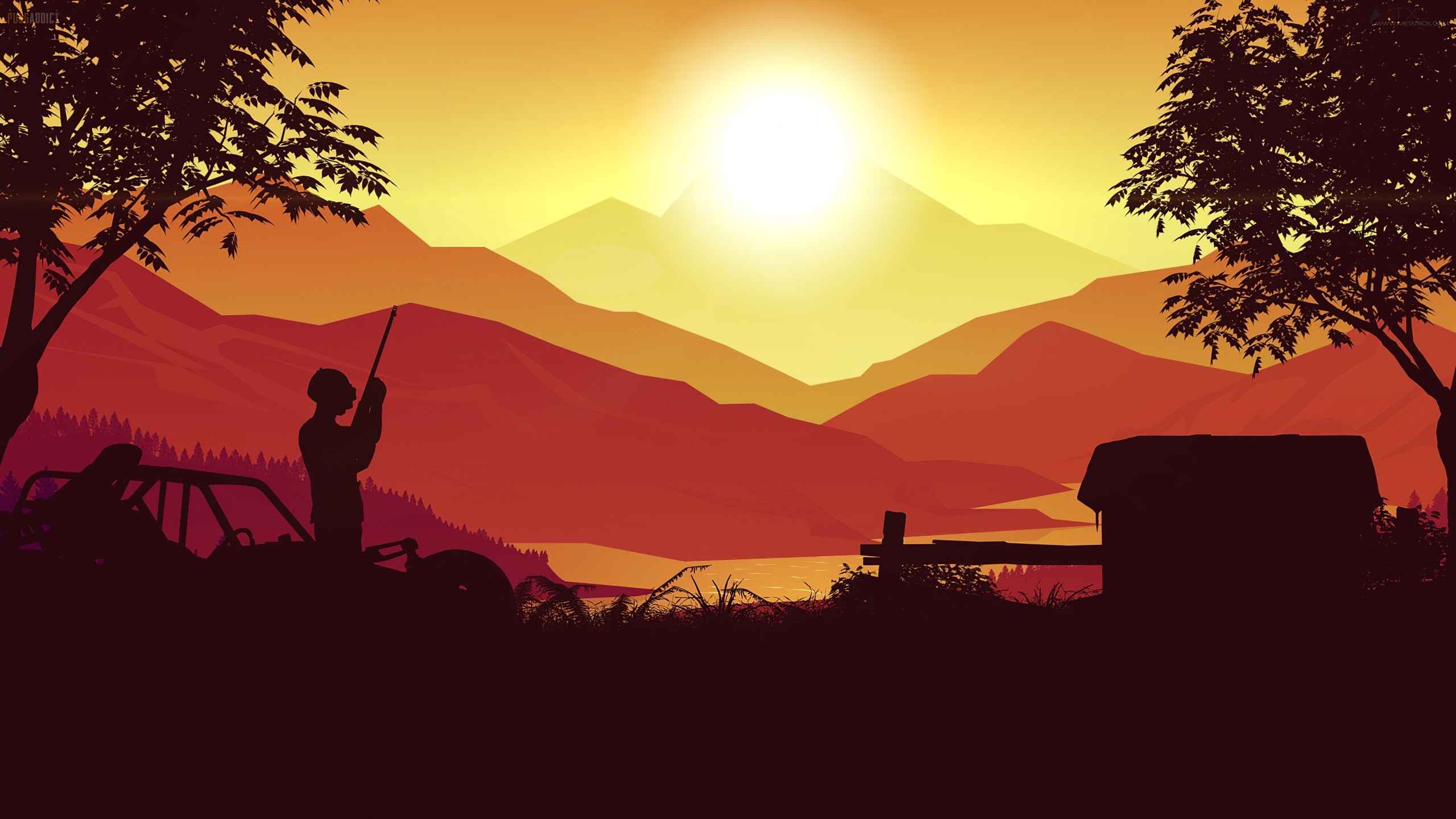 Pubg Silhouette 4k - 2560x1440 Wallpaper - teahub.io