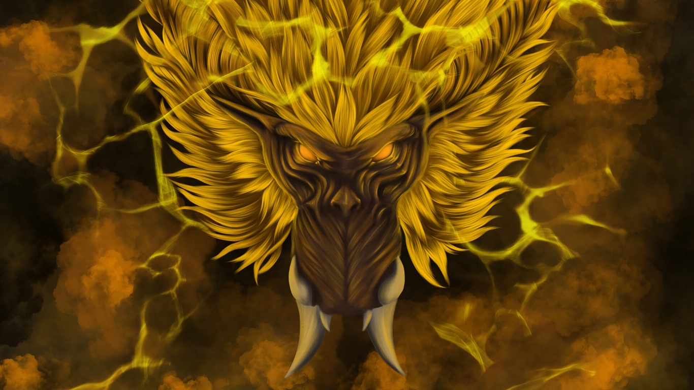 Wallpaper Beast, Art, Fangs - Beast - 1366x768 Wallpaper - teahub.io