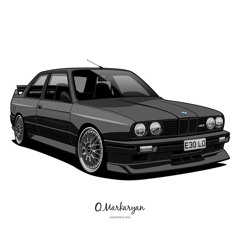 Bmw E30 M3 Vector - 800x800 Wallpaper - teahub.io
