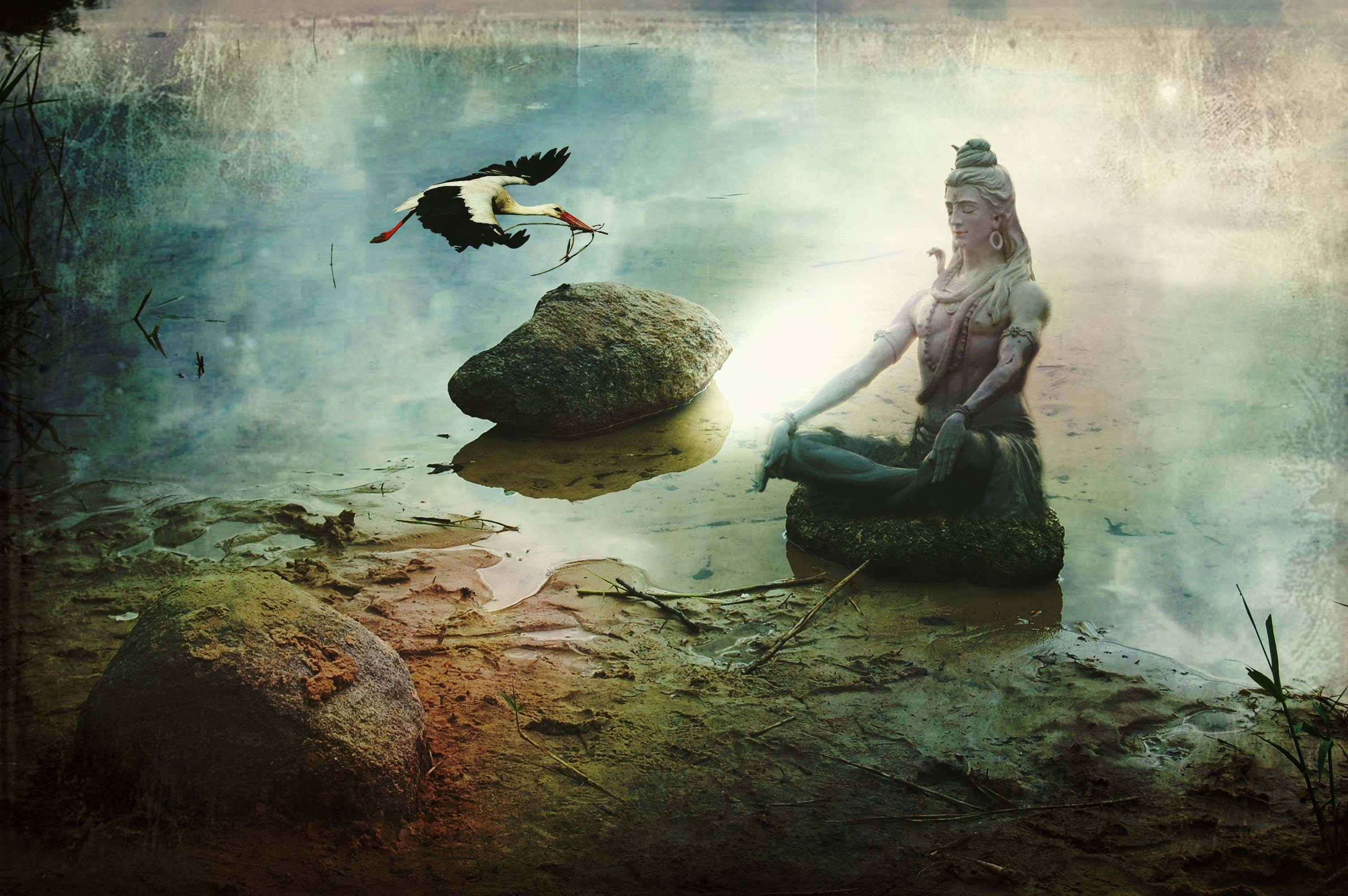 Lord Shiva Meditation Hd - 3008x2000 Wallpaper - teahub.io