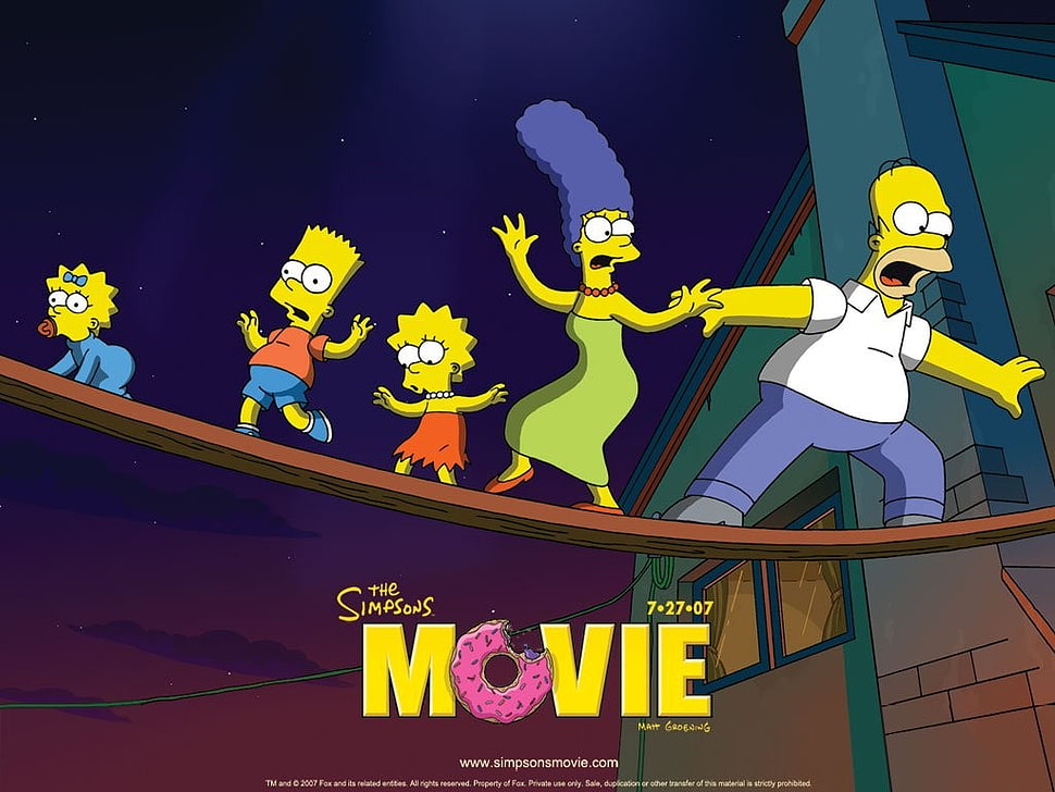 The Simpsons Movie Poster, The Simpsons, Maggie Simpson, - Simpsons ...