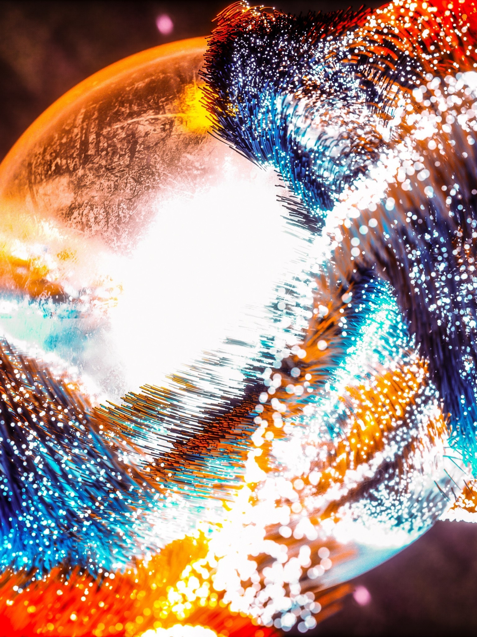 Shiny Particles, Planet, Explosion - Visual Arts - 1536x2048 Wallpaper ...