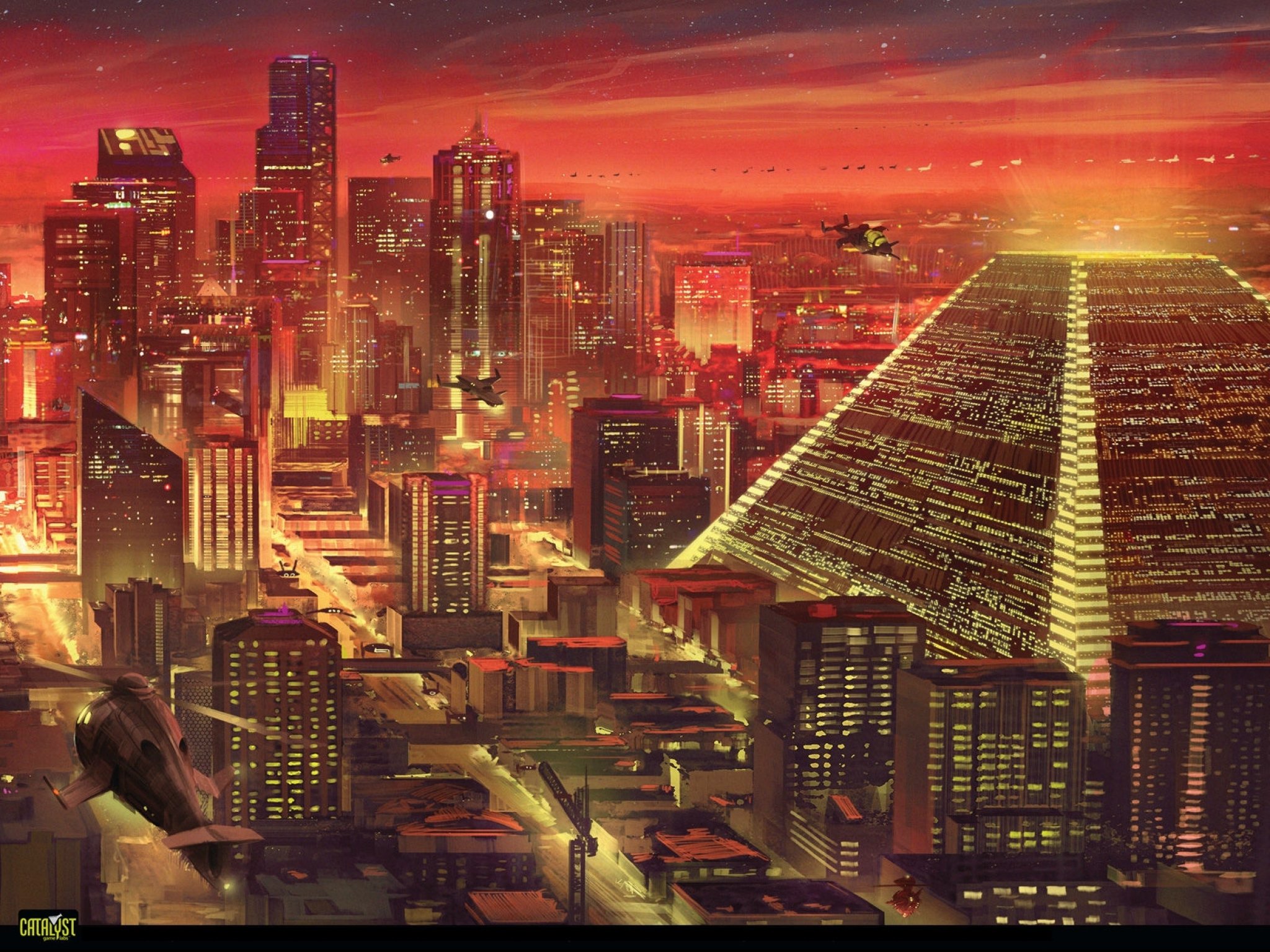 Seattle Shadowrun - 2048x1536 Wallpaper - teahub.io