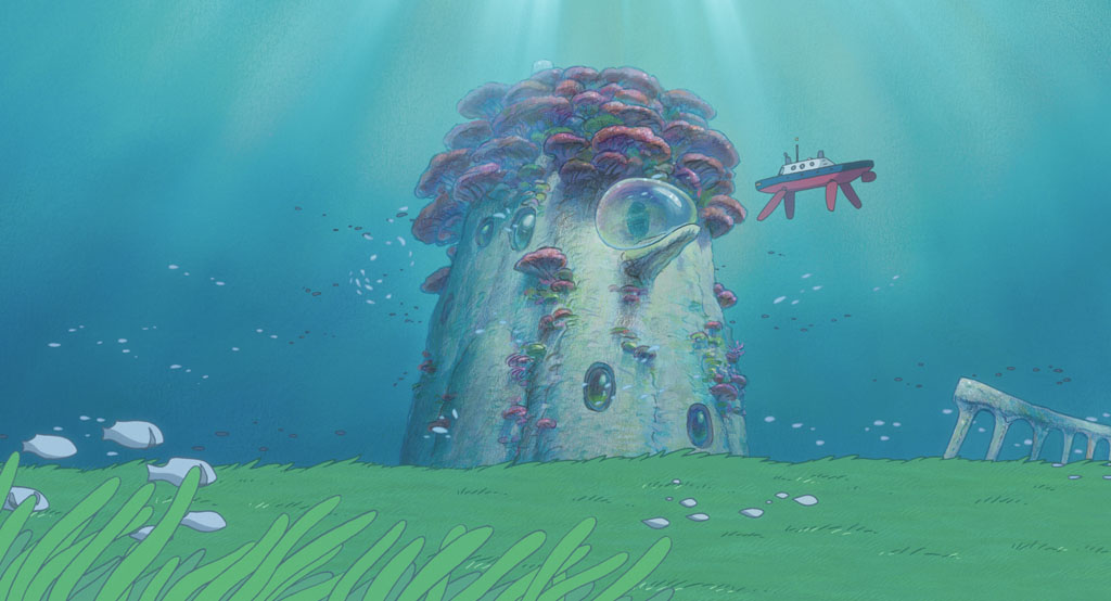 Ponyo Underwater Castle - 1024x554 Wallpaper - teahub.io