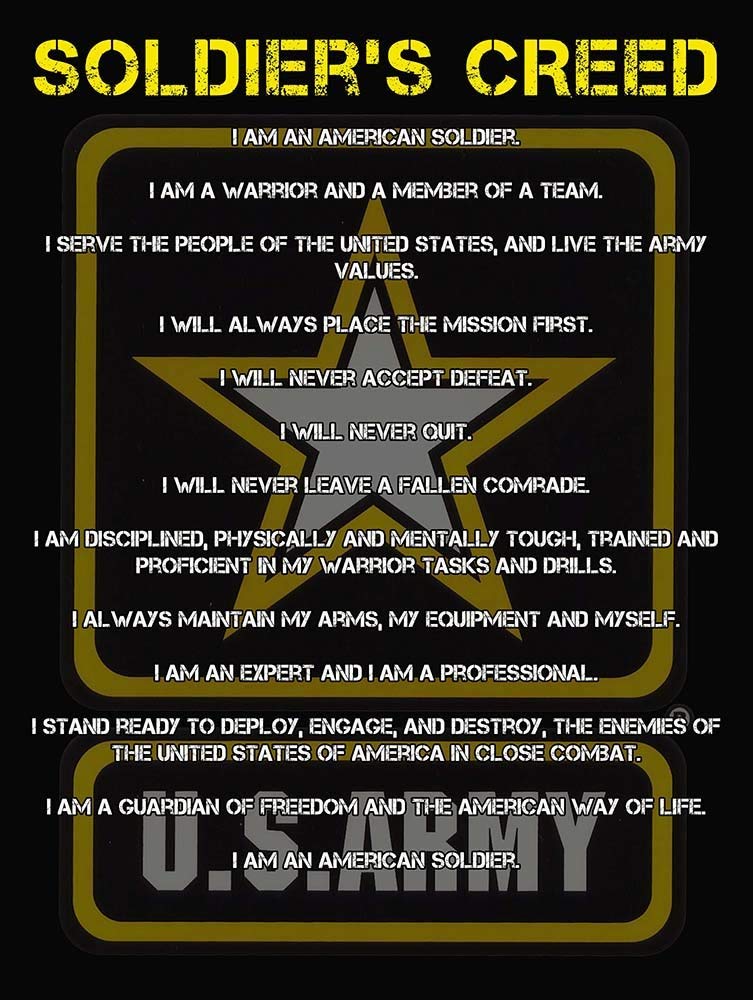 Soldiers Creed Poster - 753x1000 Wallpaper - teahub.io