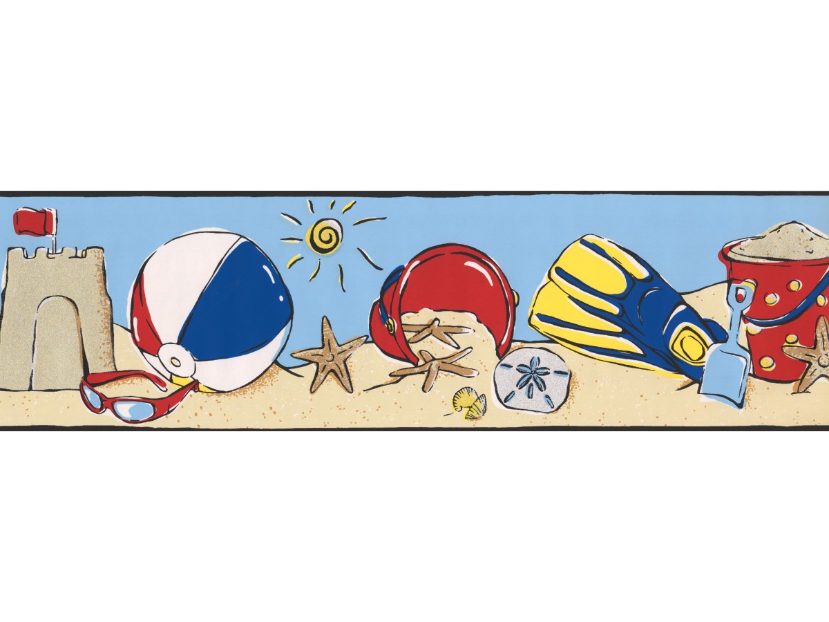 Beach Day Borders - 1200x900 Wallpaper - teahub.io