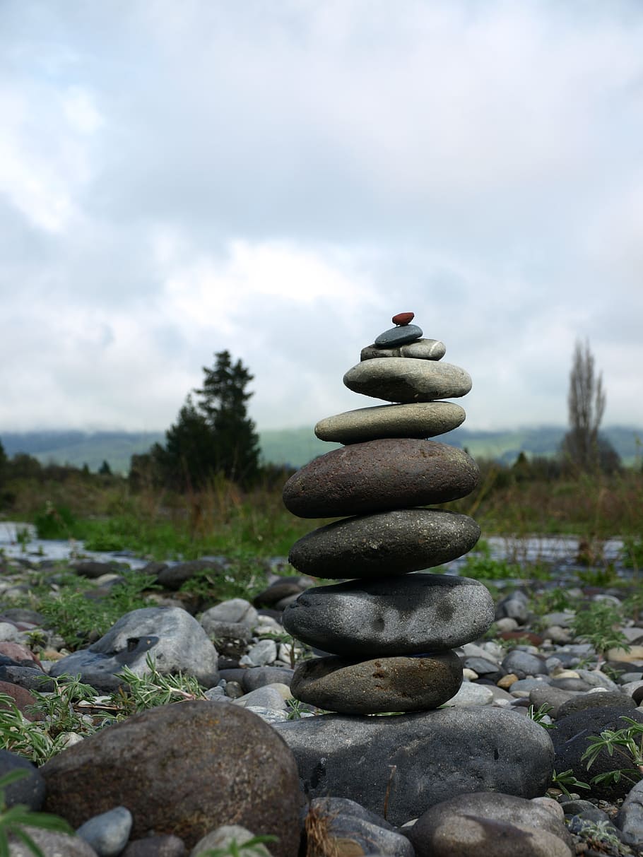 Balance, Turangi, New Zealand, Nz, River, Stones, Nature, - Piedras En ...