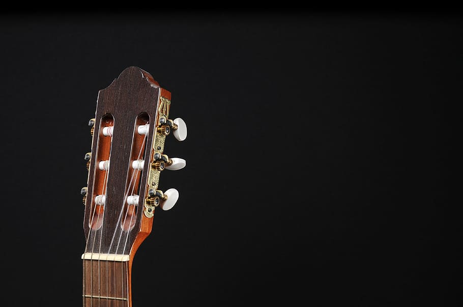 Photo Of Brown Classical Guitar Head Stock, Musical - Music Is The ...