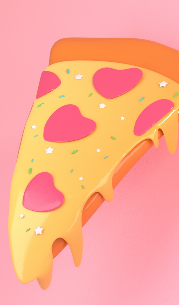 Pink, Pizza, And Wallpaper Image - Wallpaper - 720x1225 Wallpaper ...