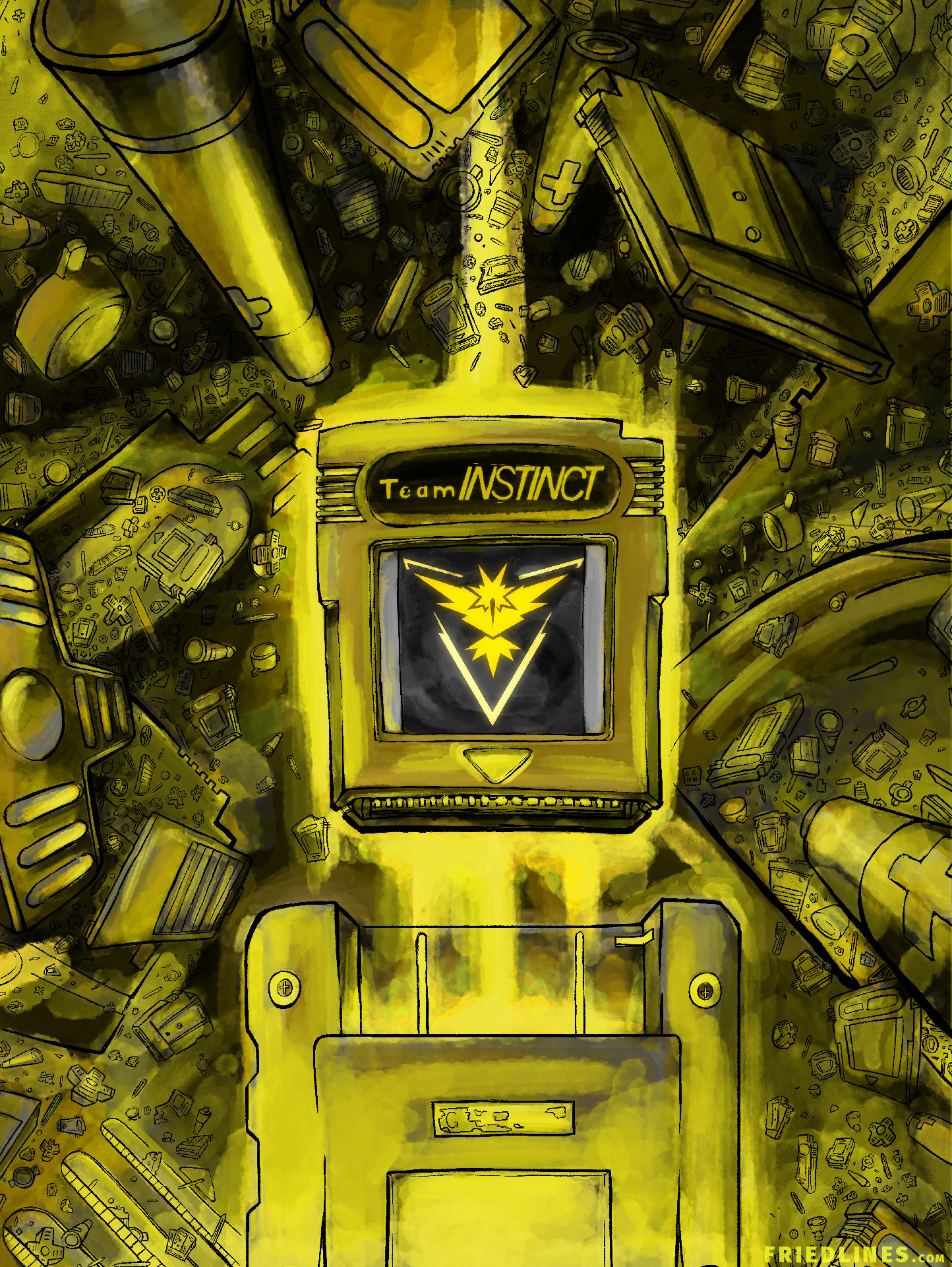 Team Instinct Pokemon Go - 1444x1920 Wallpaper - teahub.io