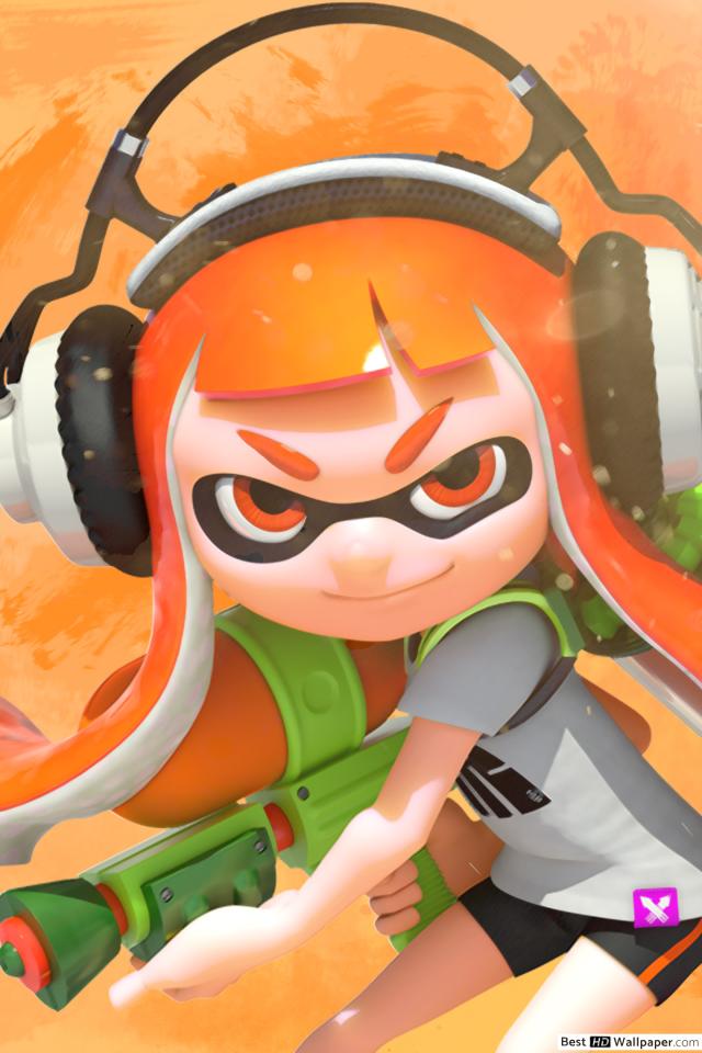 Splatoon Inkling Girl Orange Hair - 640x960 Wallpaper - teahub.io