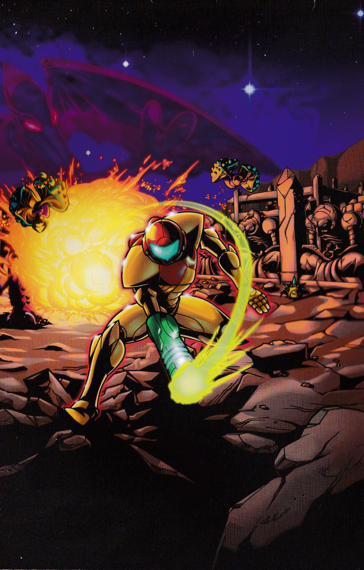 Metroid Zero Mission Art - 1227x1920 Wallpaper - teahub.io