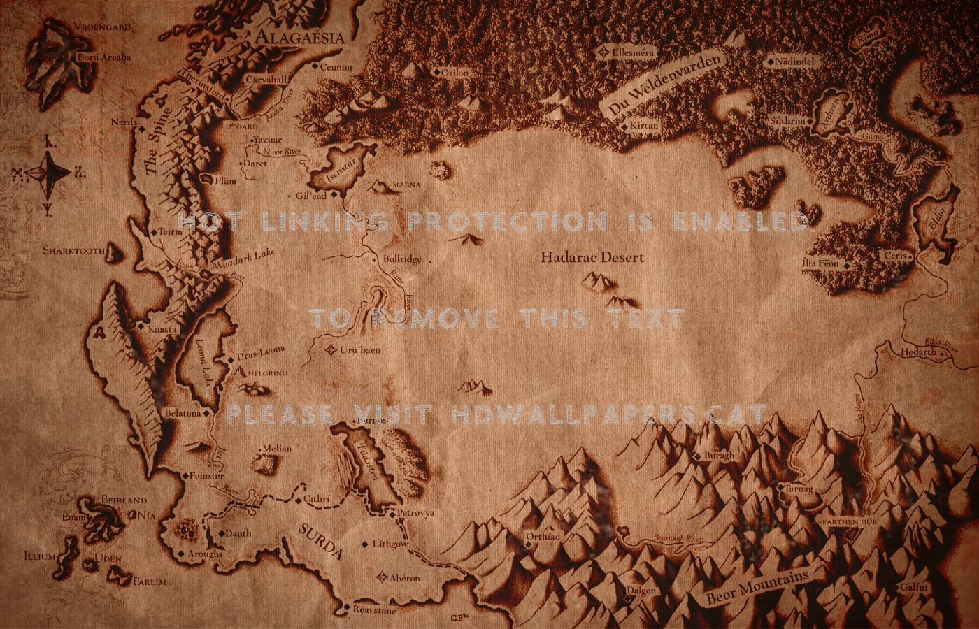 Eragon Map Dragon Leon Sword Brisingr Logo - Kull Urgals - 1400x900 ...