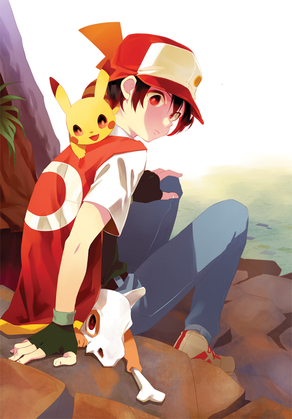 Anime, Pixiv Id 868186, Pokémon, Cubone, Red , Pikachu, - Pokemon ...