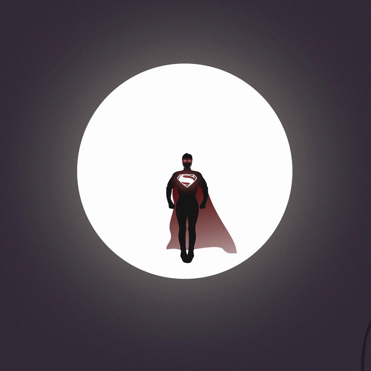 Superman, Moon, Knight, Minimal, Wallpaper - 1224x1224 Wallpaper ...