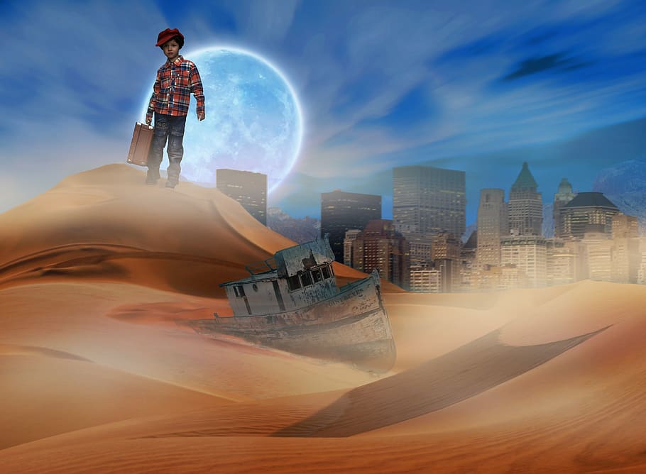 Sunset, Nature, Dawn, Heaven, Little Prince, Desert, - The Little ...