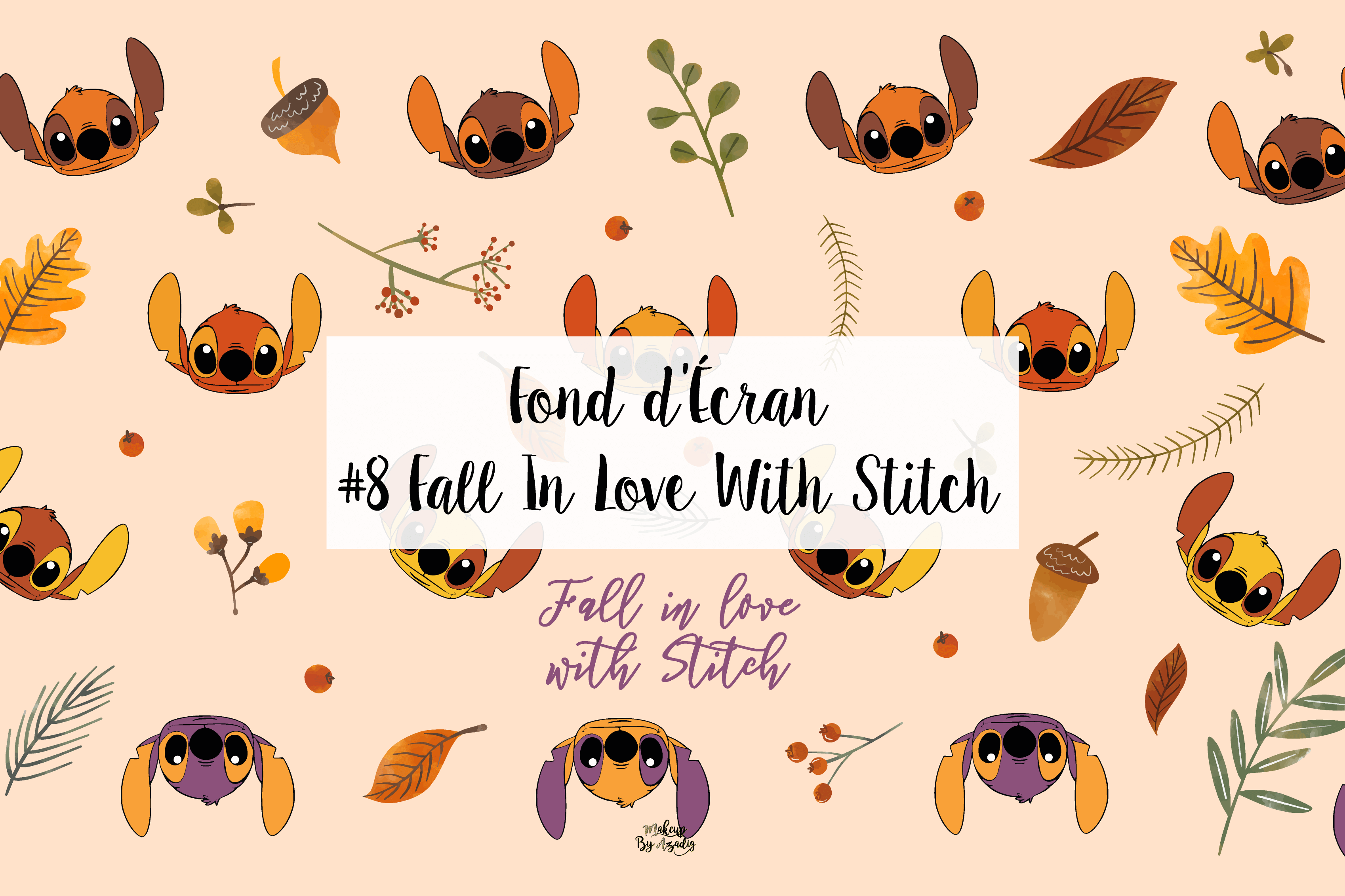 Fond Decran Wallpaper Stitch Autumn Automne Fallinlove - Disney Fall ...