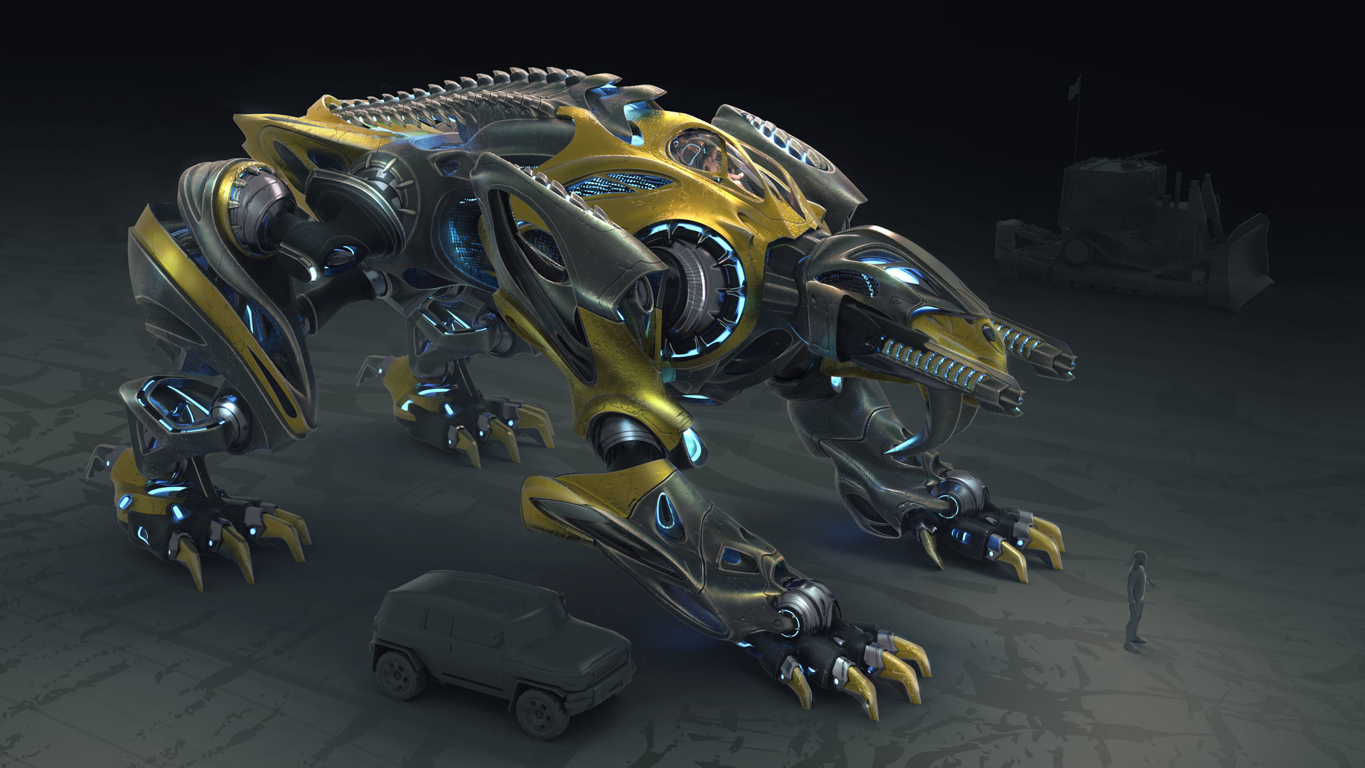 Power Rangers 2017 Yellow Zord - 1920x1080 Wallpaper - teahub.io