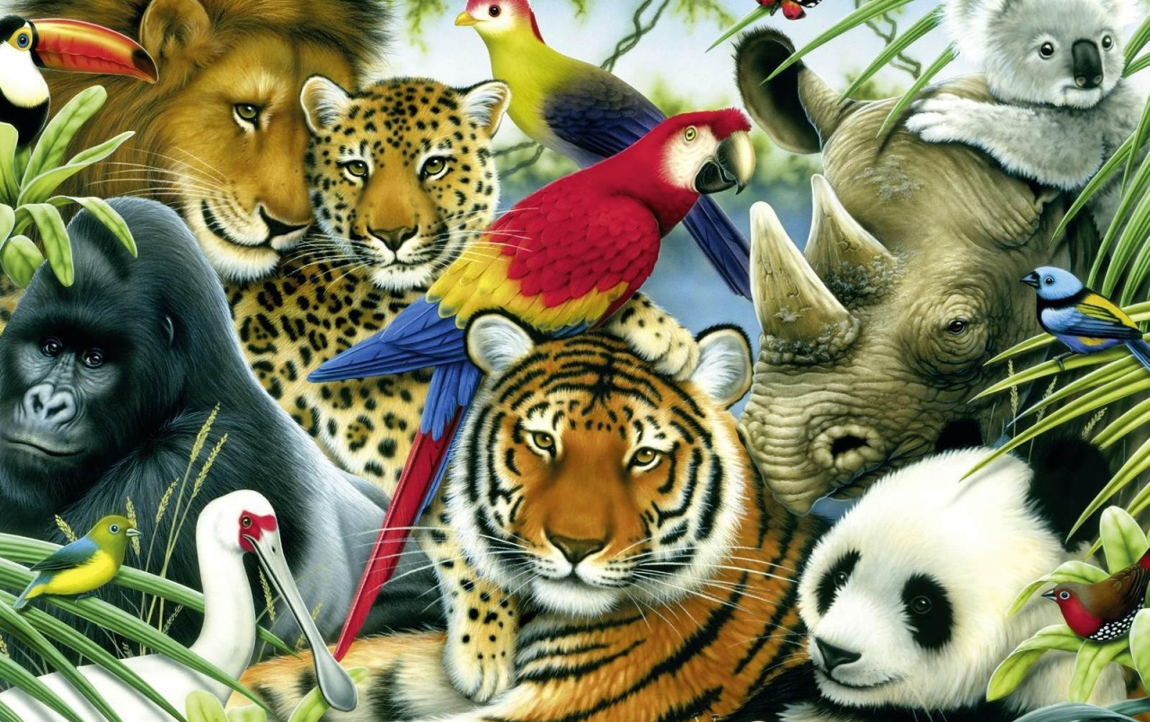Jungle Animals Eleven Wallpapers - 1000 Piece Puzzle - 1280x804 ...