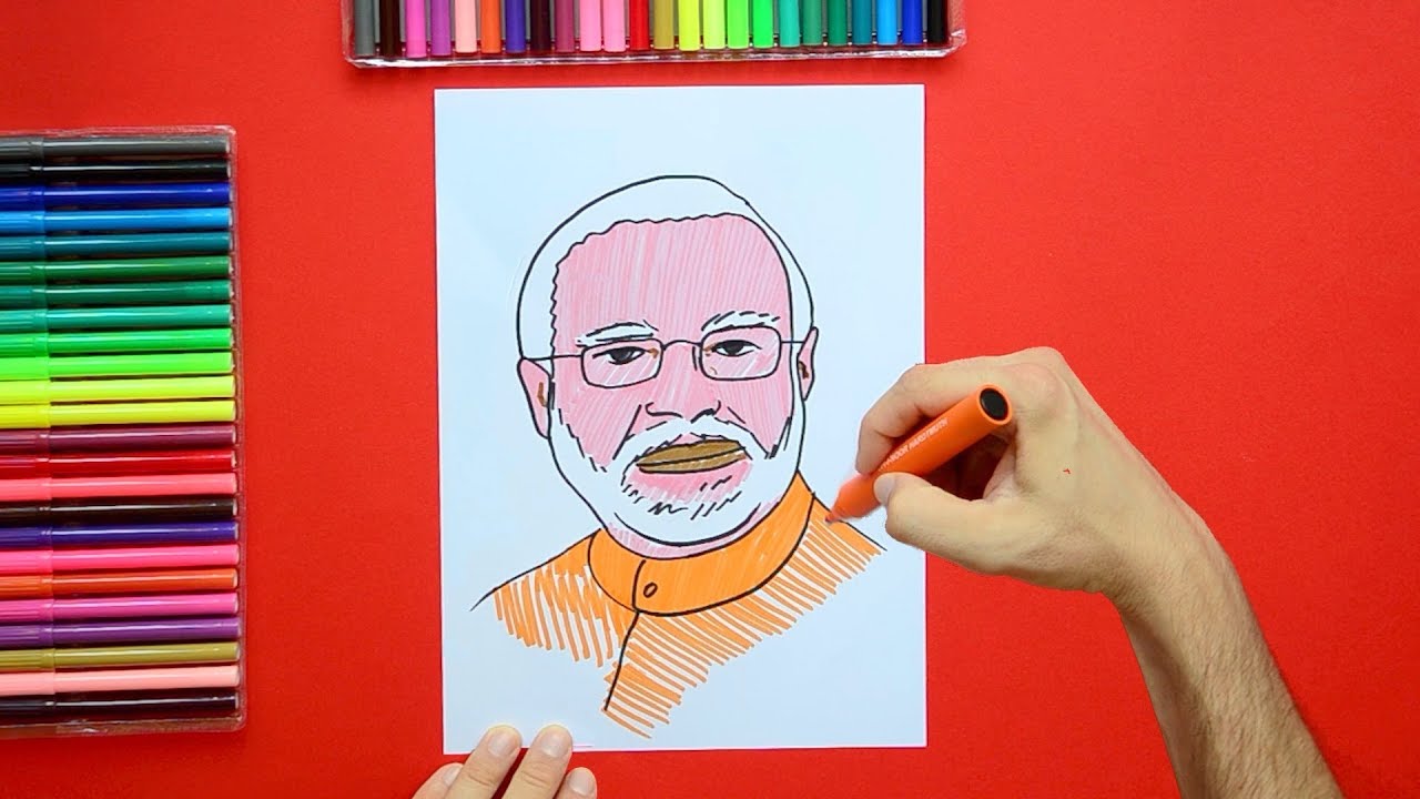 Easy Drawing Of Narendra Modi - 1280x720 Wallpaper - teahub.io